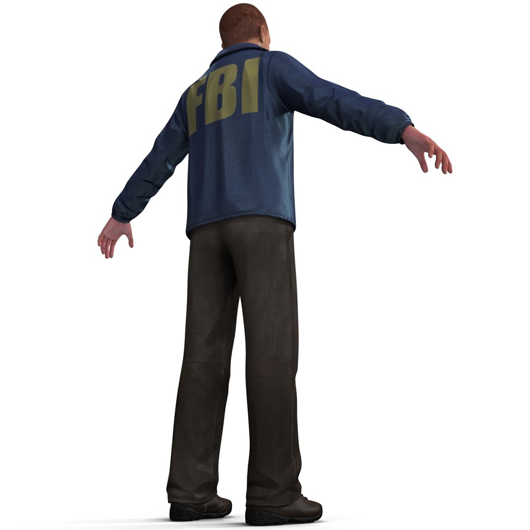 white male fbi agent 3d c4d