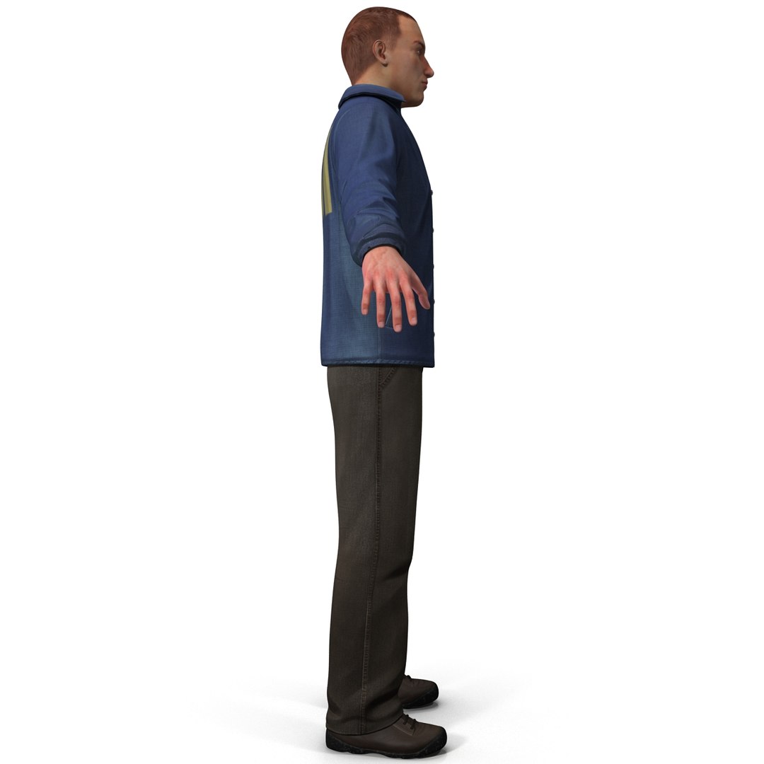 white male fbi agent 3d c4d
