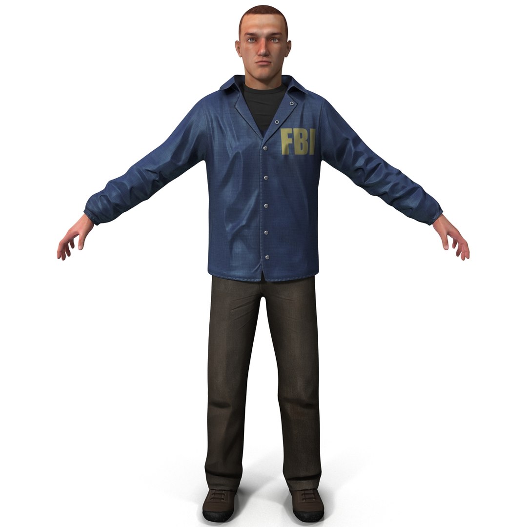 White Male Fbi Agent 3d C4d