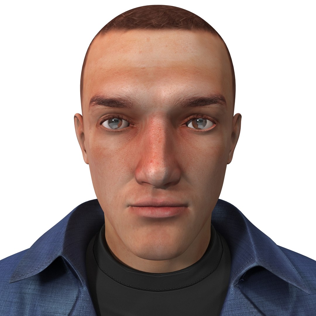 white male fbi agent 3d c4d