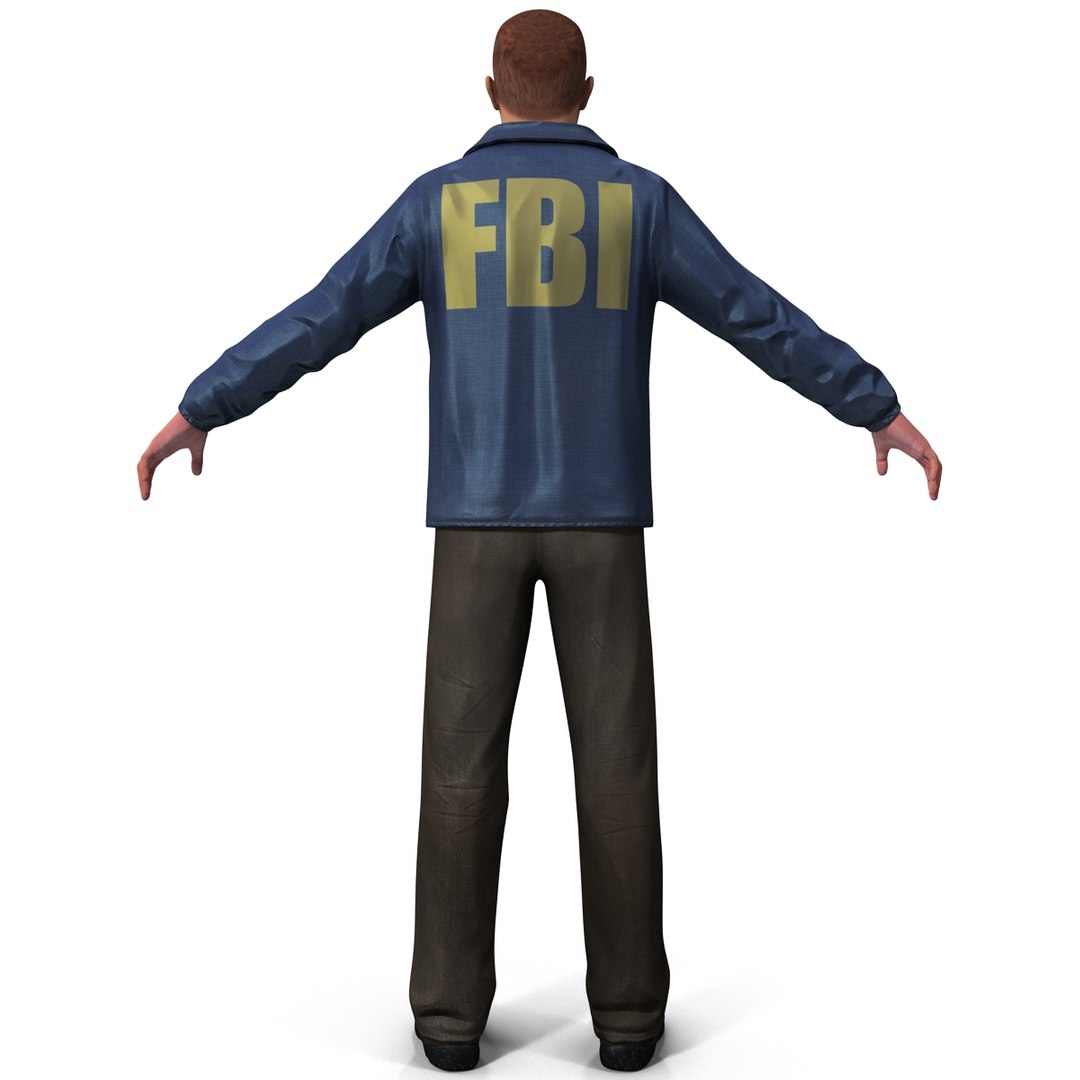 white male fbi agent 3d c4d
