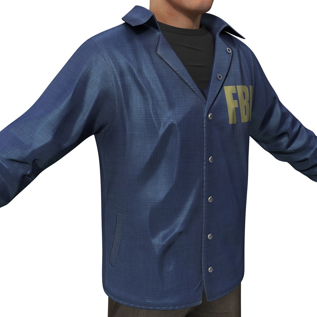 white male fbi agent 3d c4d