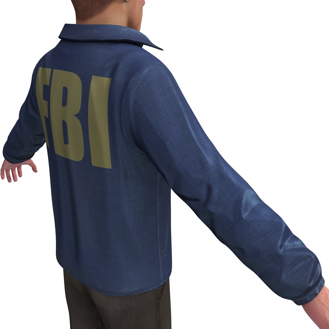 white male fbi agent 3d c4d