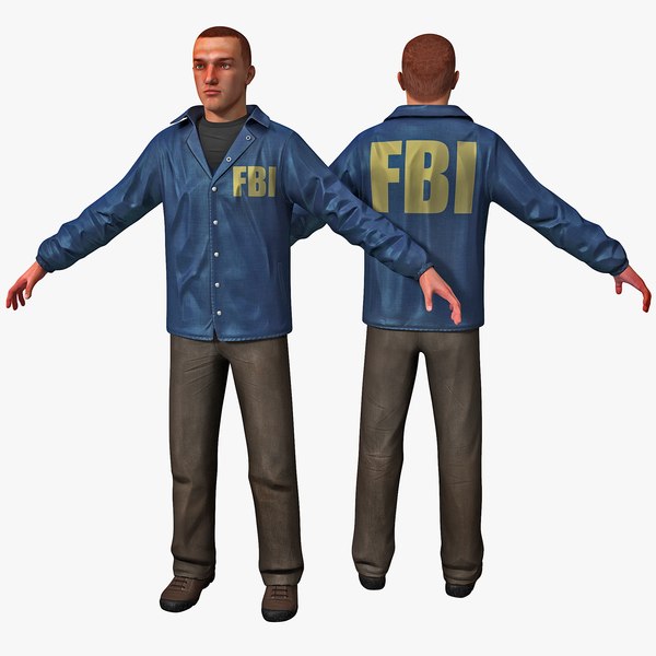 white male fbi agent 3d c4d