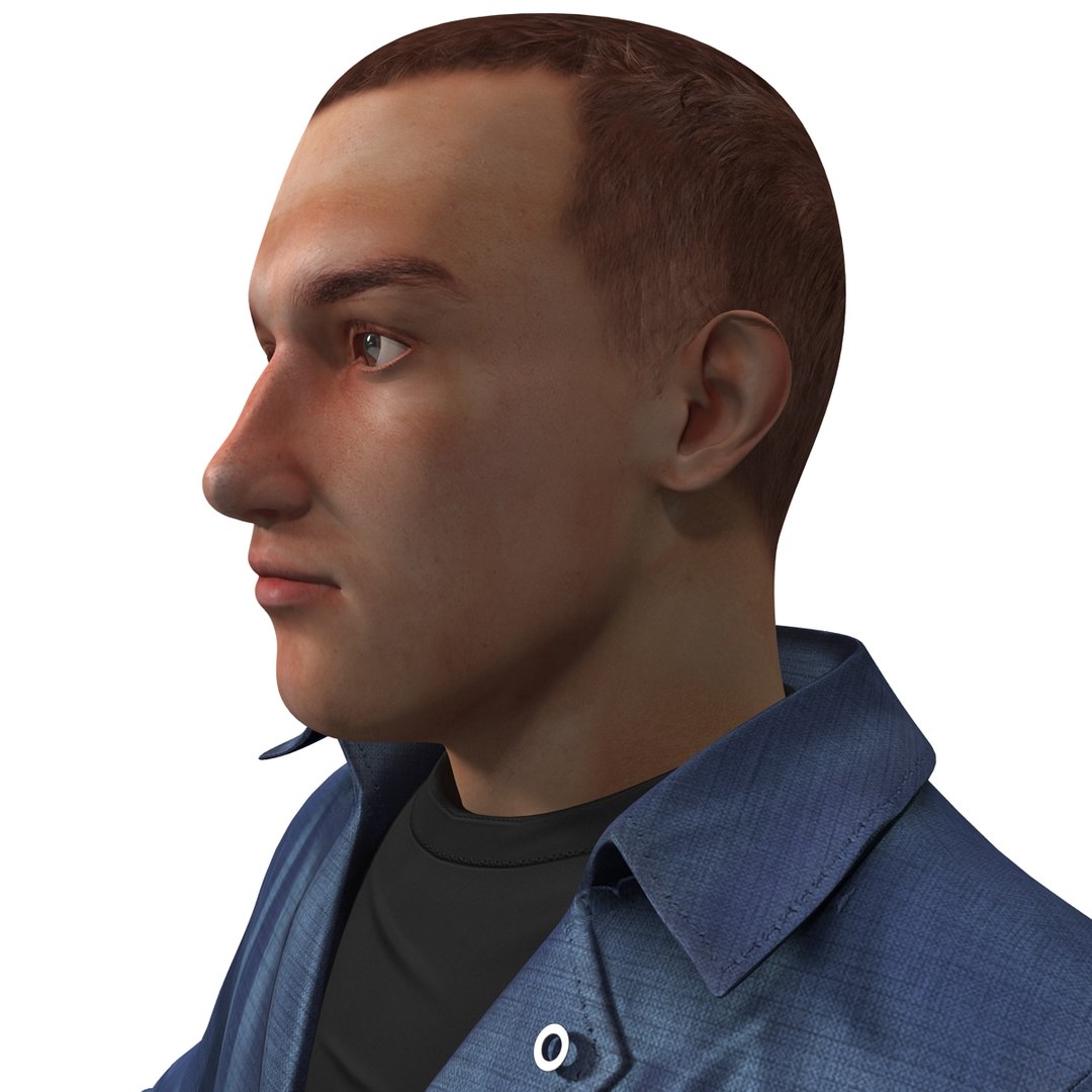 white male fbi agent 3d c4d