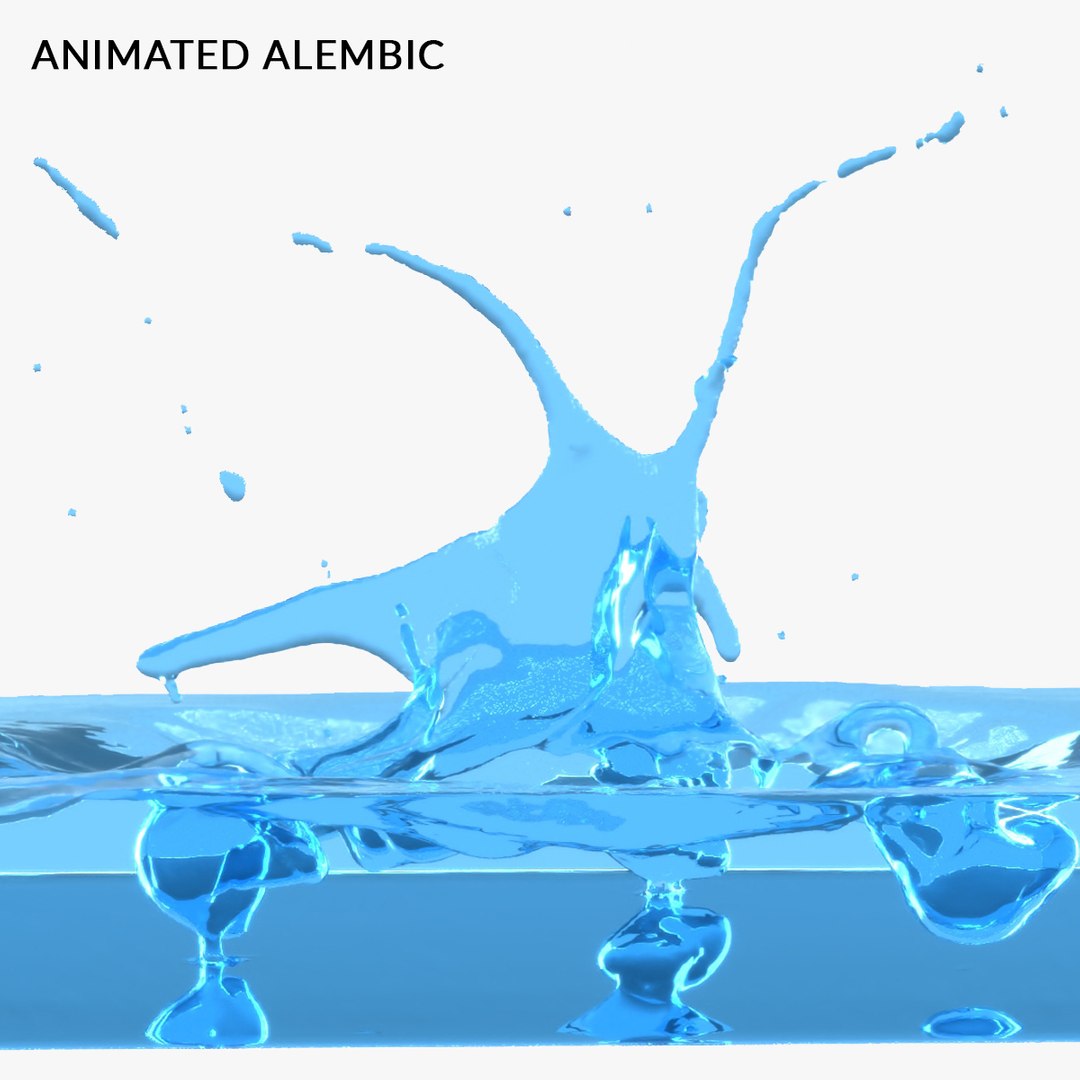 Water Splash Animated Alembic 01 3D - TurboSquid 1999628