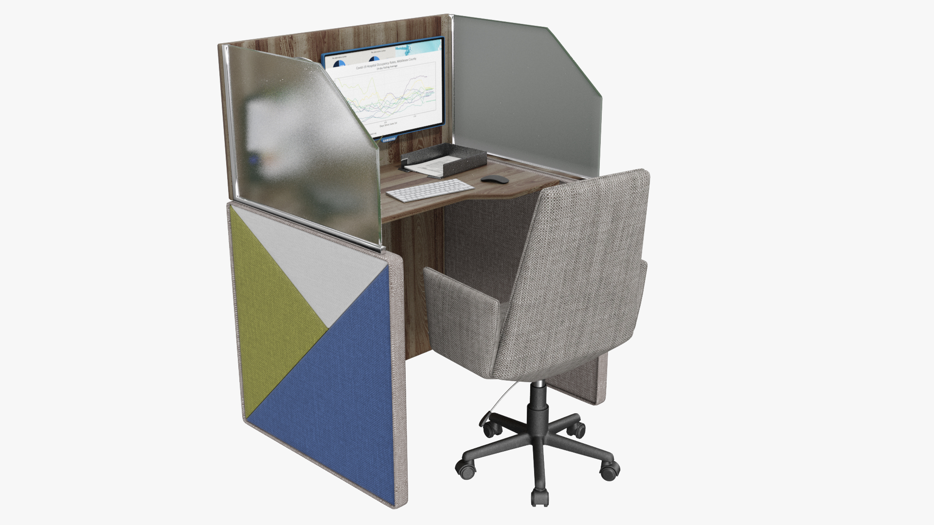 3D center workplace 2 model - TurboSquid 1709892