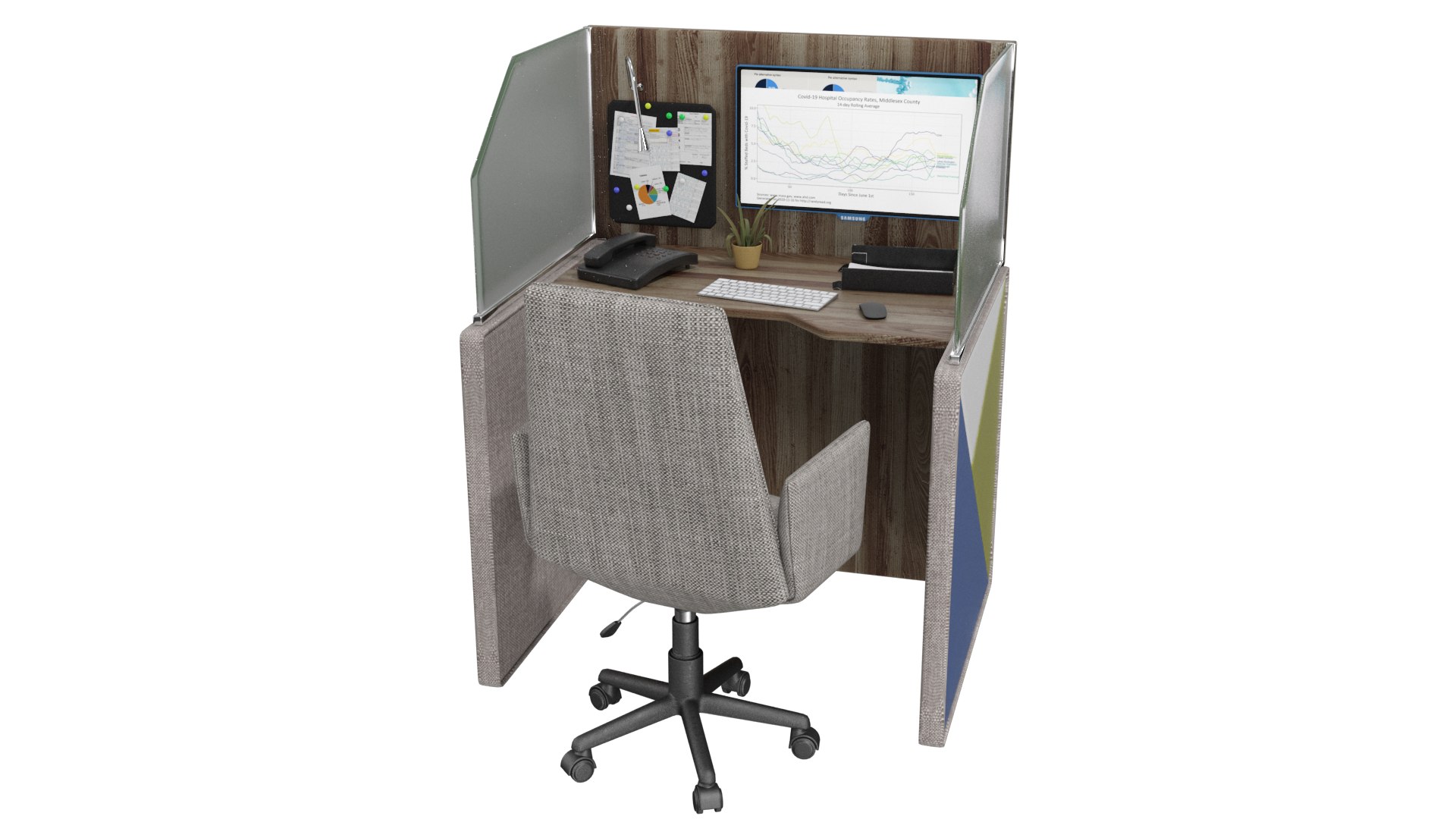 3D Center Workplace 2 Model - TurboSquid 1709892