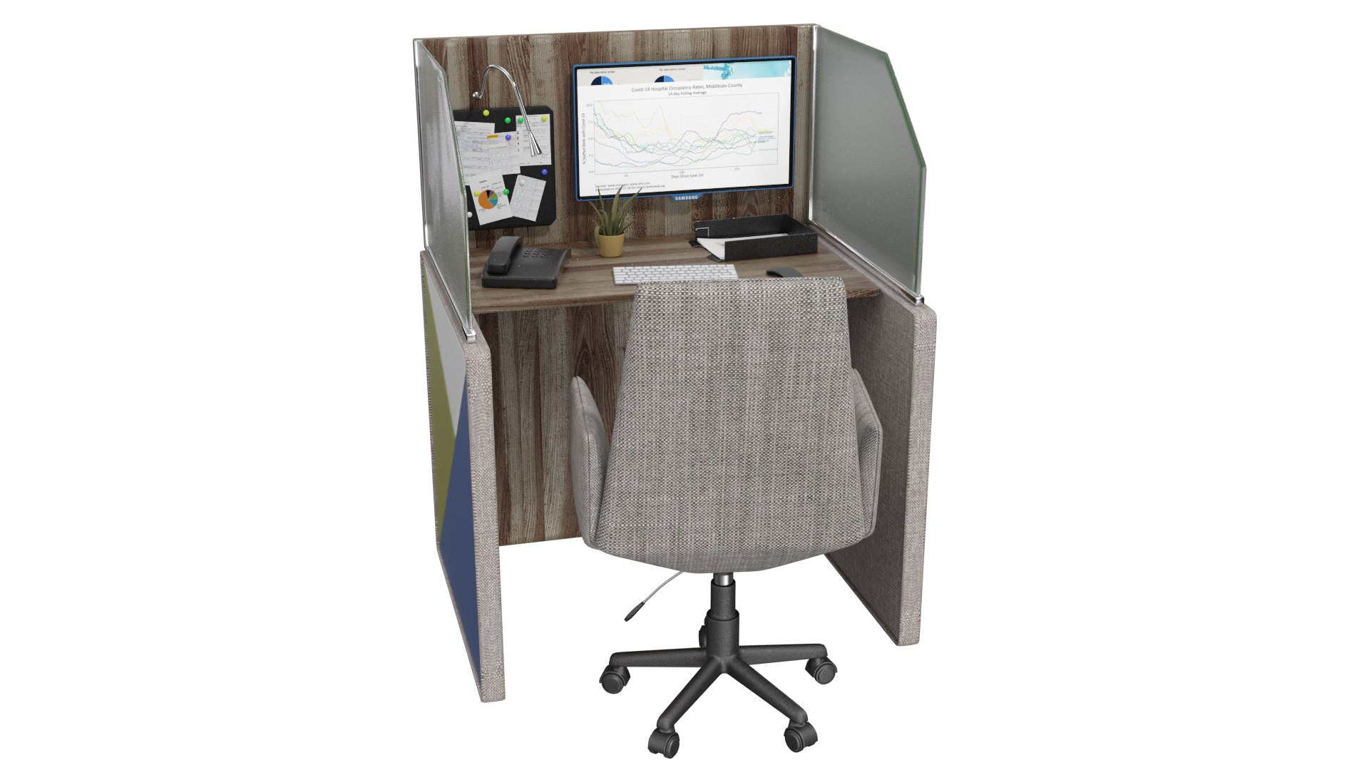 3D Center Workplace 2 Model - TurboSquid 1709892