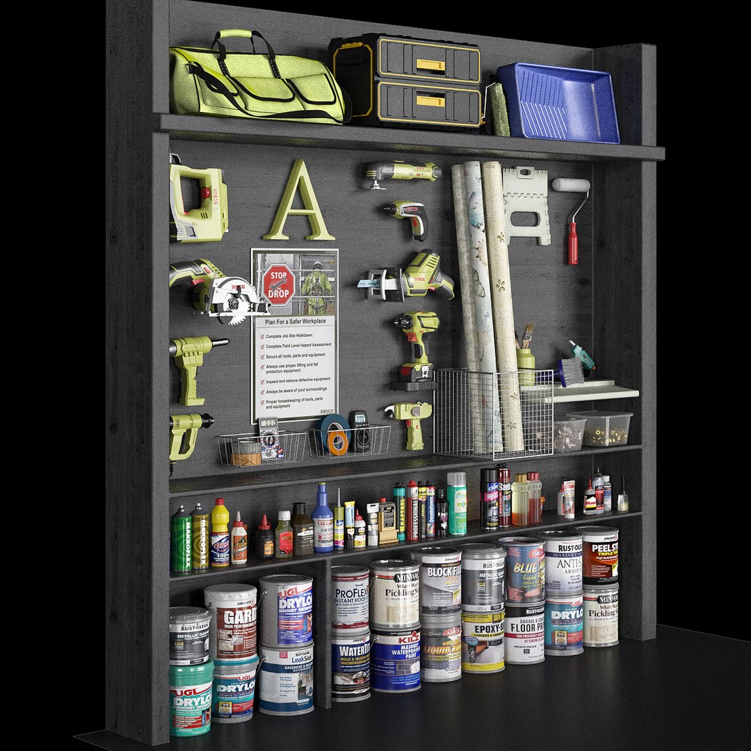 Garage Tools 3D Model - TurboSquid 1511574