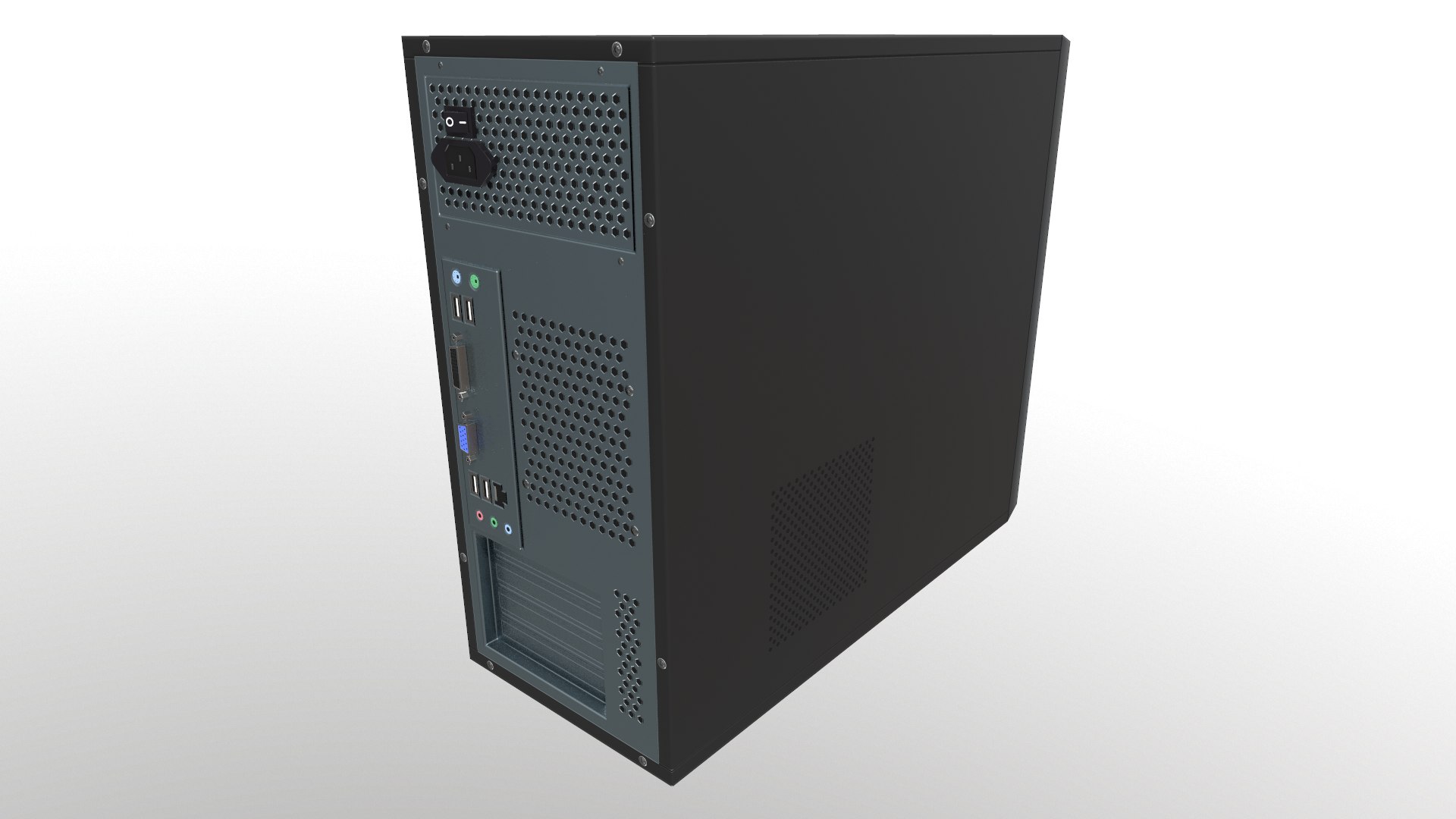 Low-poly computer tower 3D model - TurboSquid 1549390