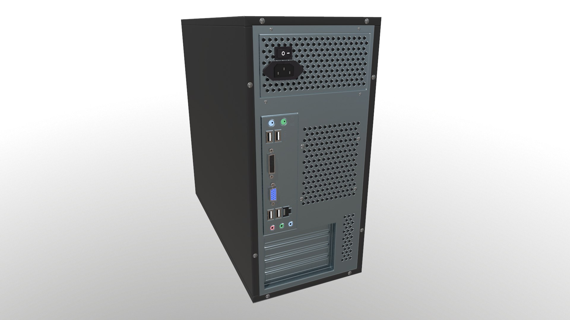 Low-poly computer tower 3D model - TurboSquid 1549390