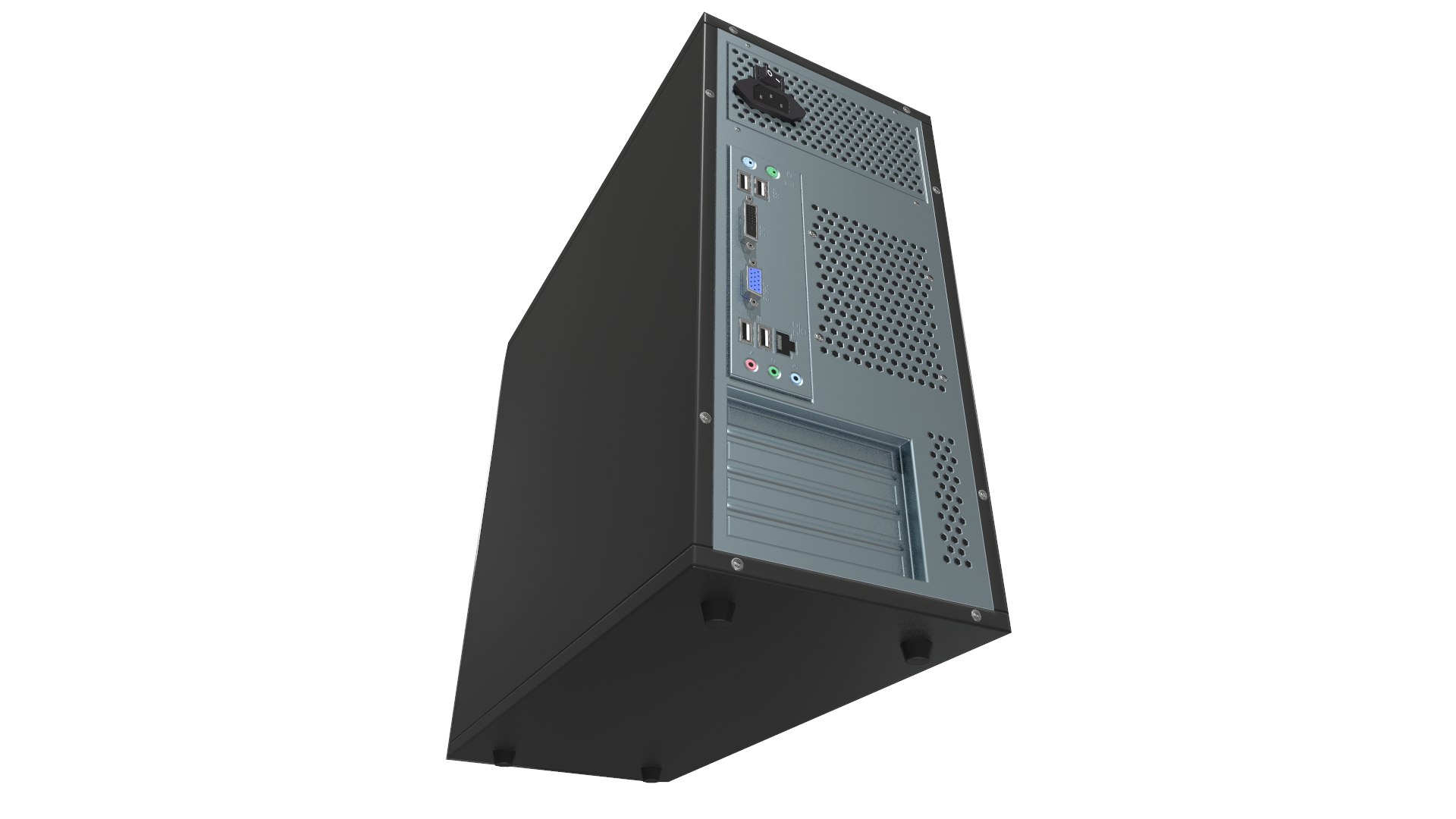 Low-poly computer tower 3D model - TurboSquid 1549390