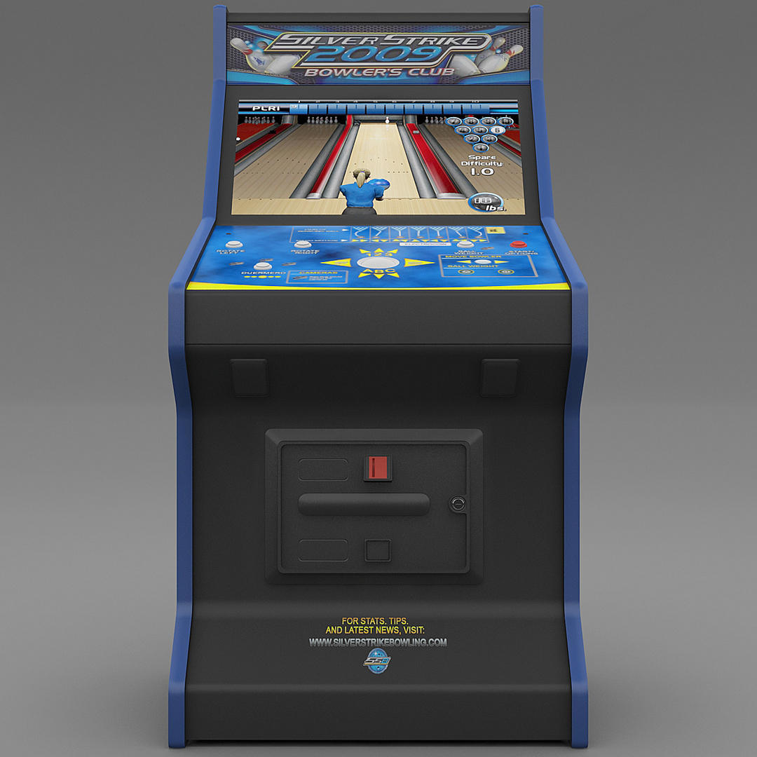 silver strike bowling arcade 3d model