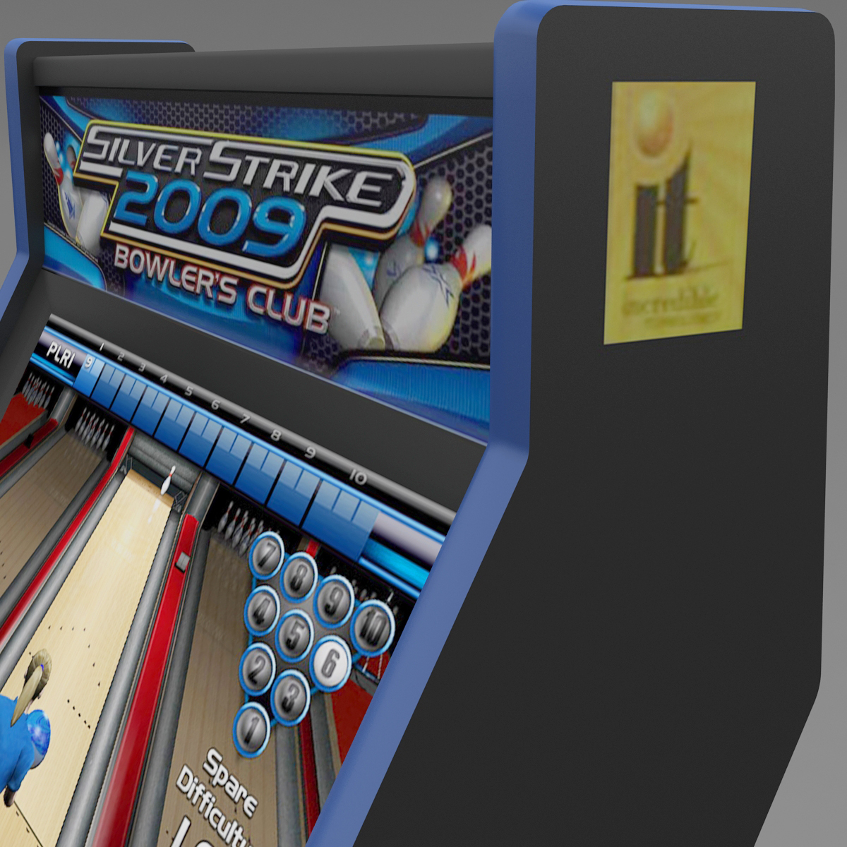 silver strike bowling arcade 3d model
