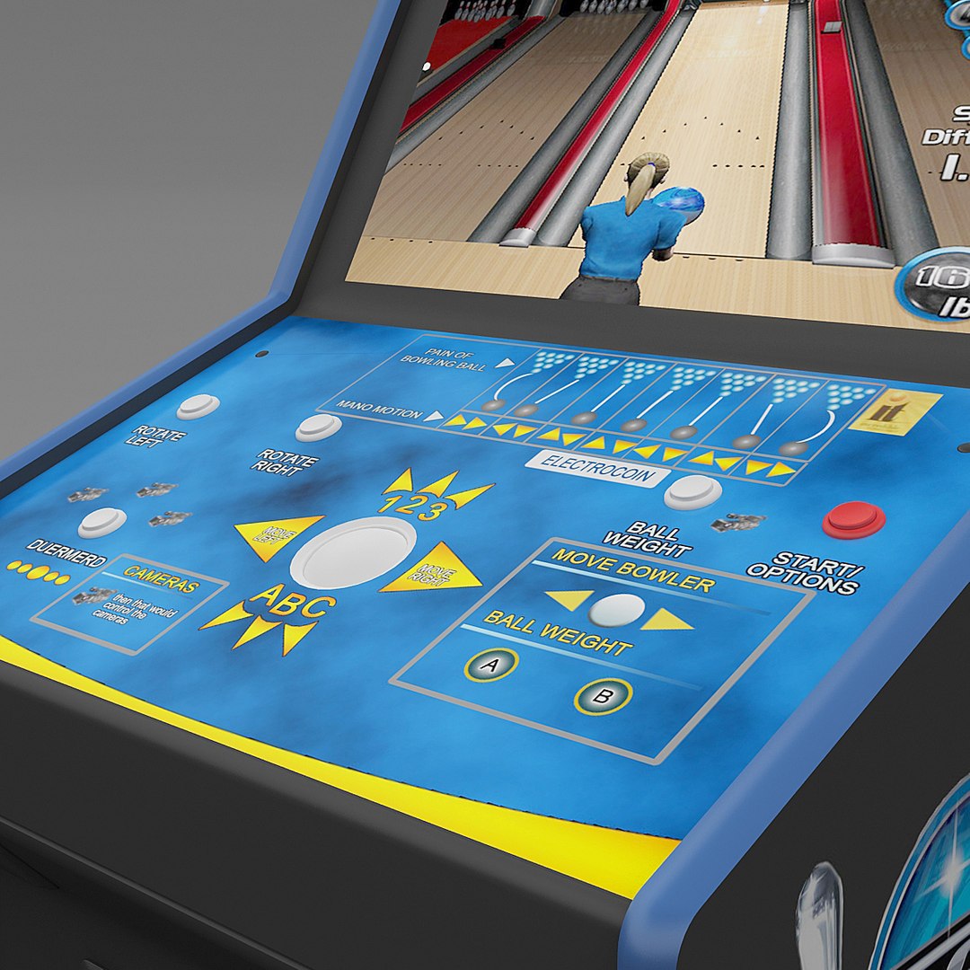 silver strike bowling arcade 3d model