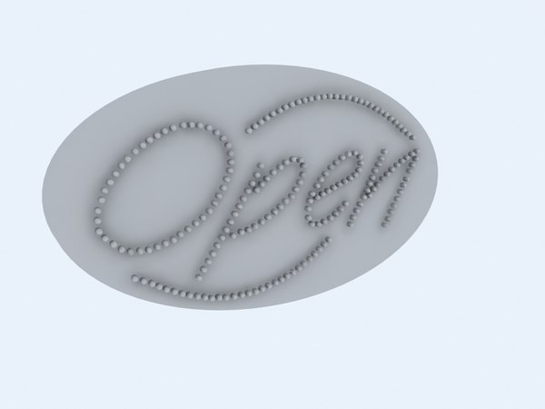 3d led open sign lighting