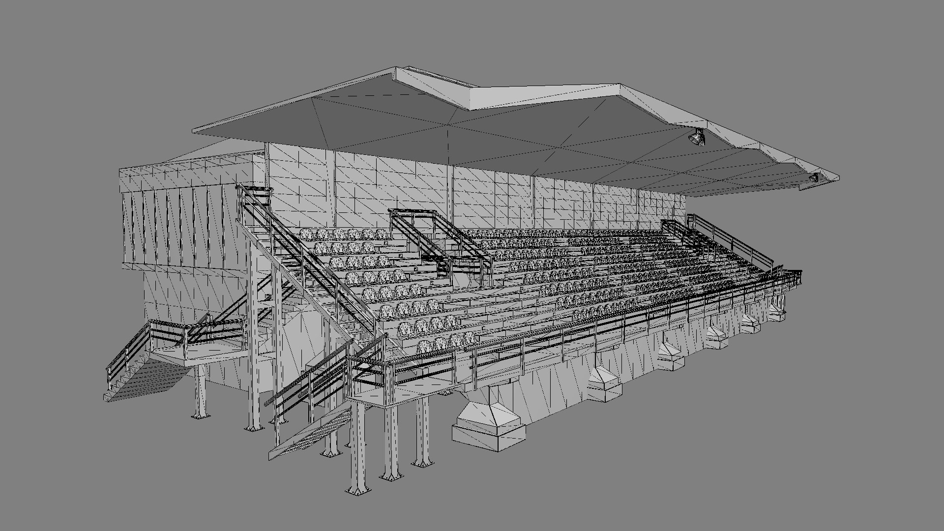 Grandstand with Background Type 3D model - TurboSquid 2108463