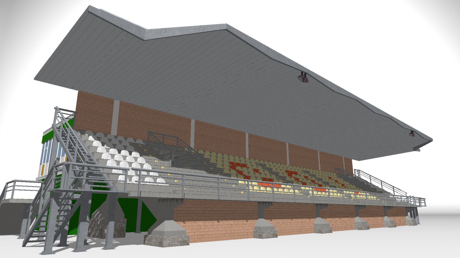 Grandstand with Background Type 3D model - TurboSquid 2108463