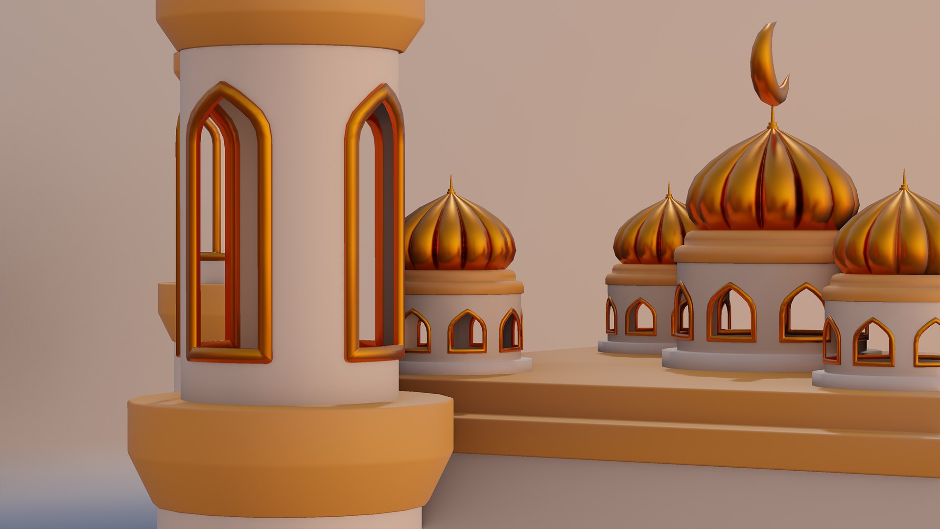 Mosque Tower 3D Model - TurboSquid 1912647