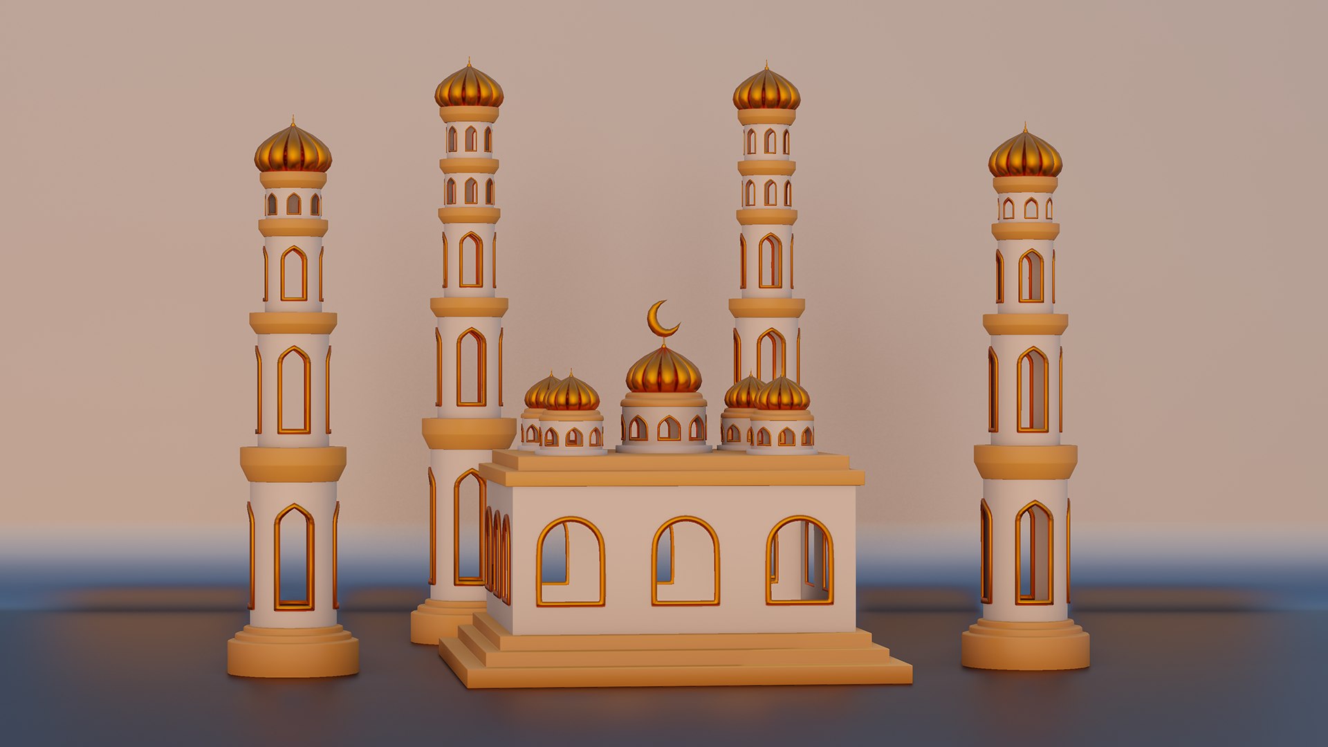Mosque Tower 3D Model - TurboSquid 1912647