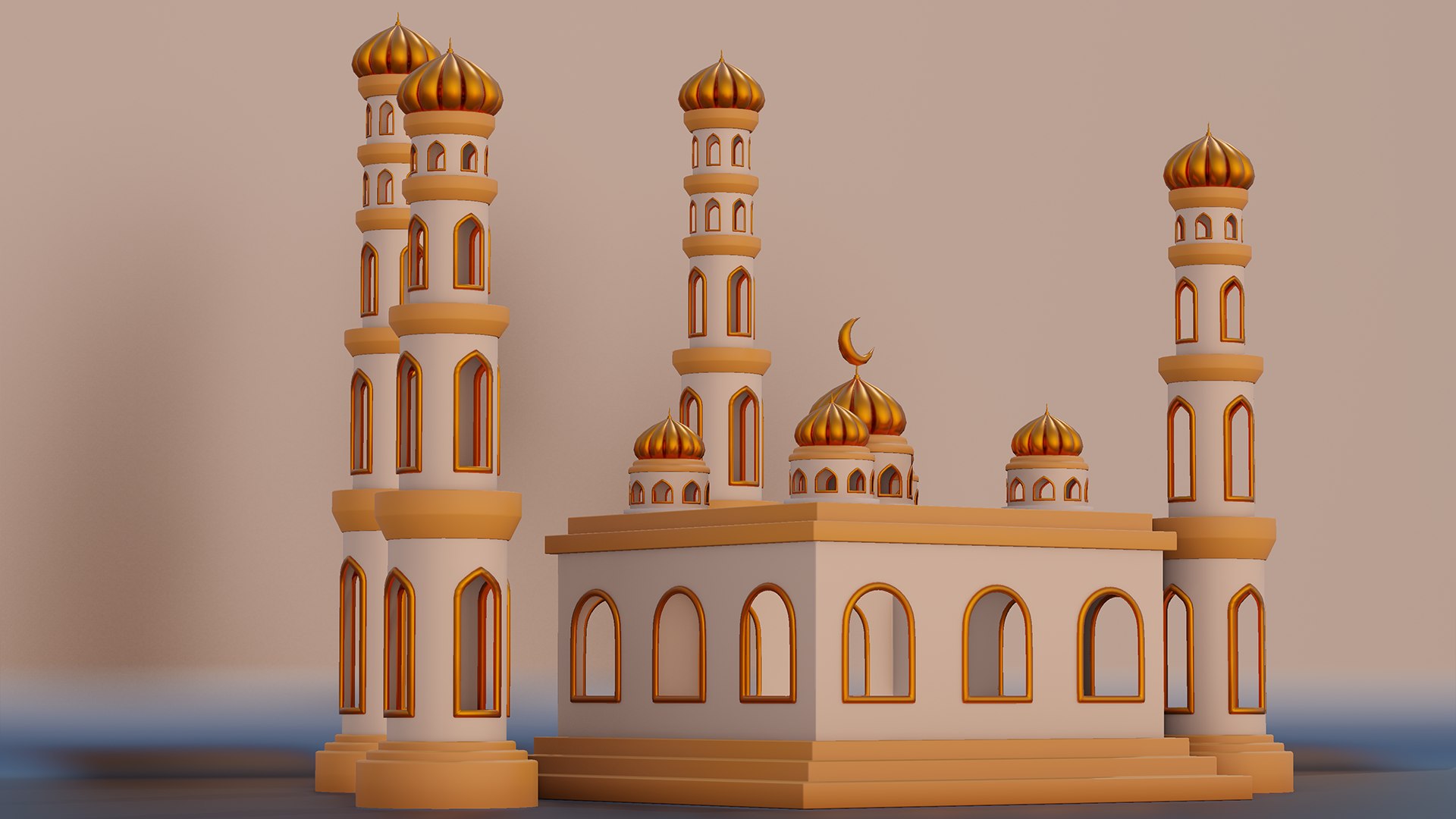 Mosque Tower 3D Model - TurboSquid 1912647