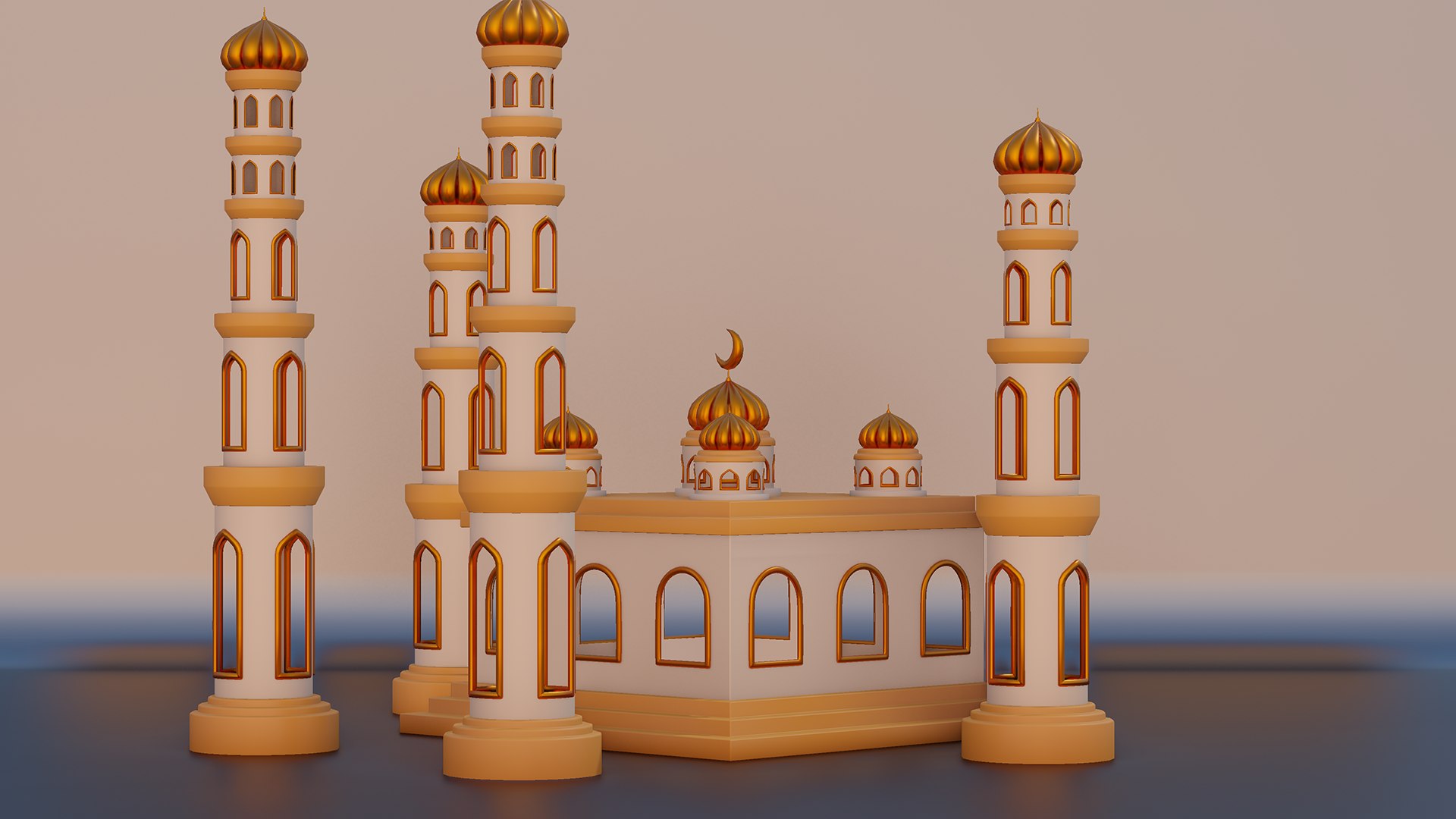Mosque Tower 3D Model - TurboSquid 1912647