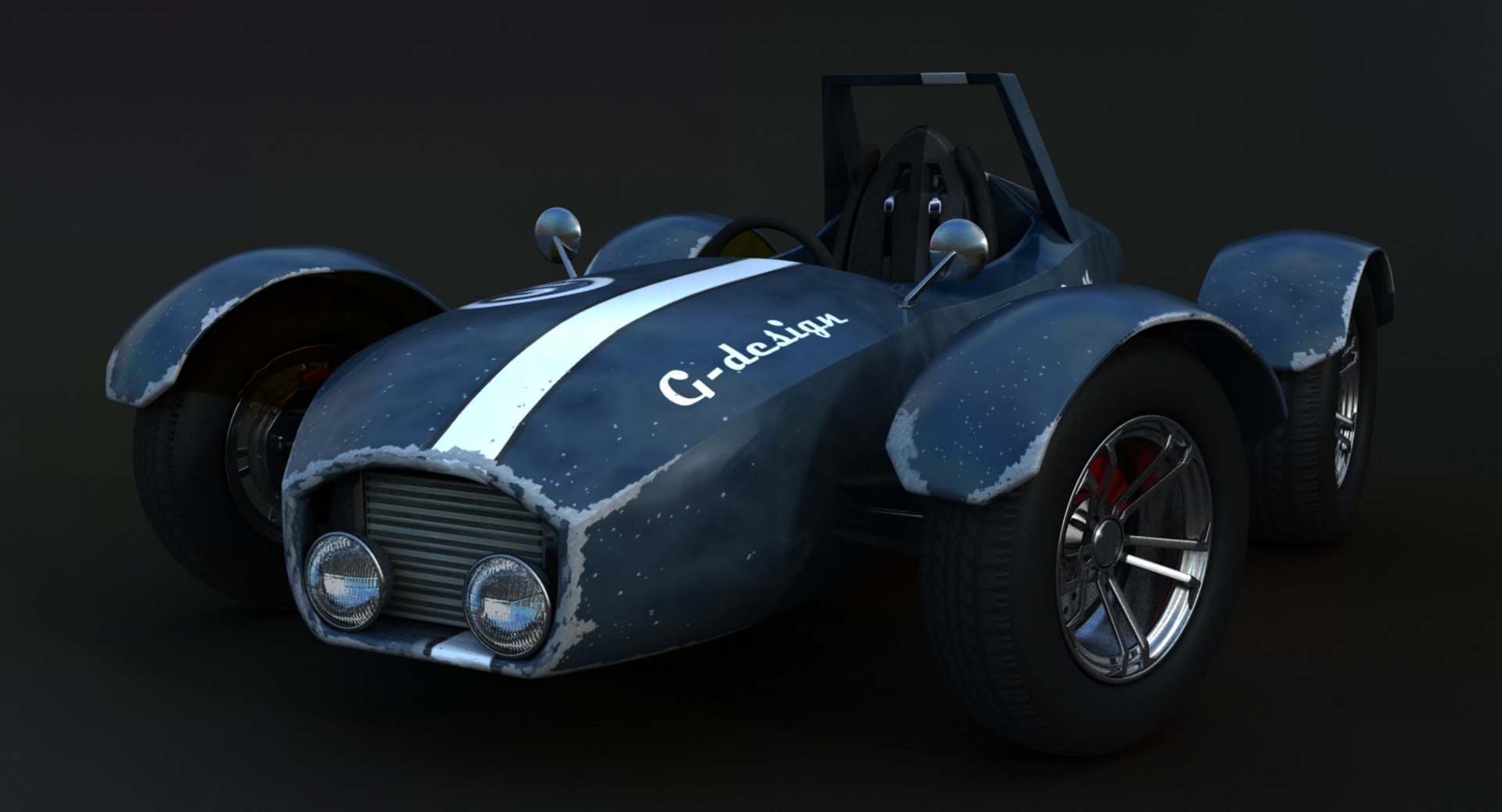 3D Vintage Racer - TurboSquid 1221291