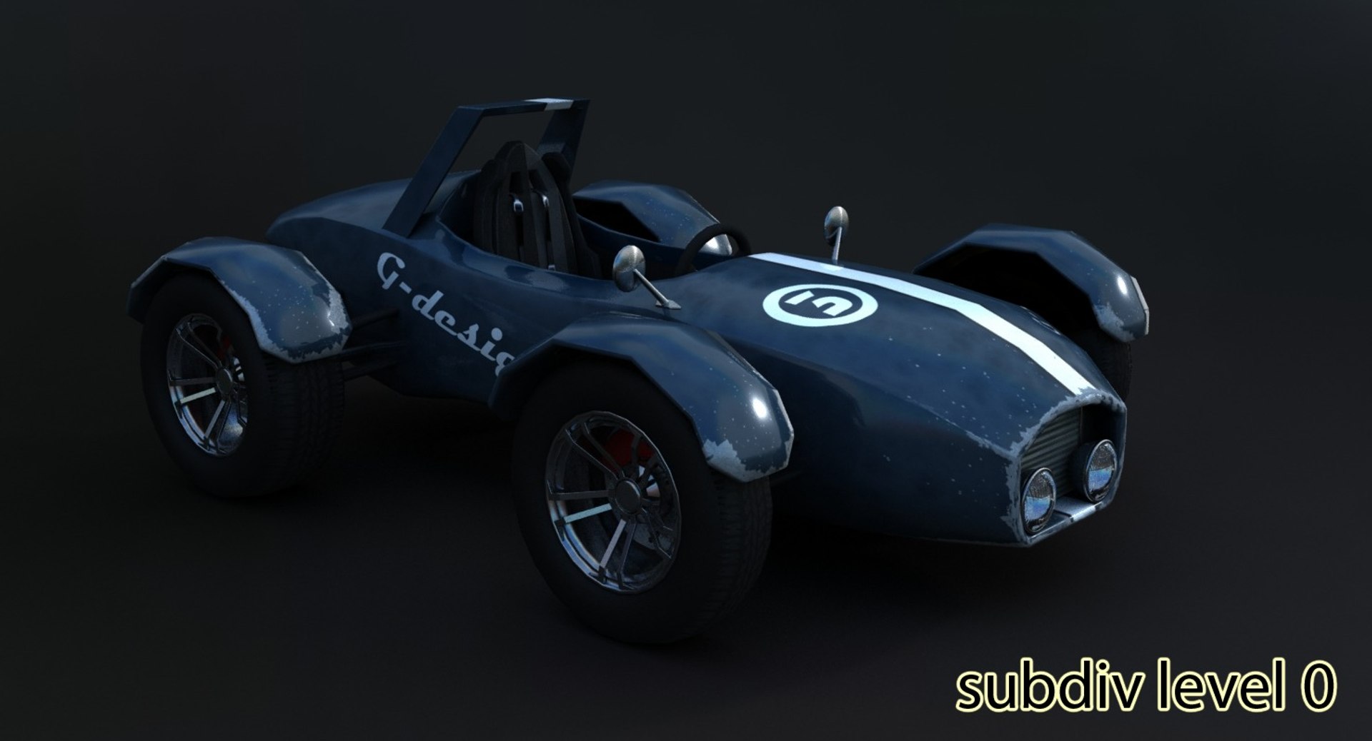 3D vintage racer - TurboSquid 1221291