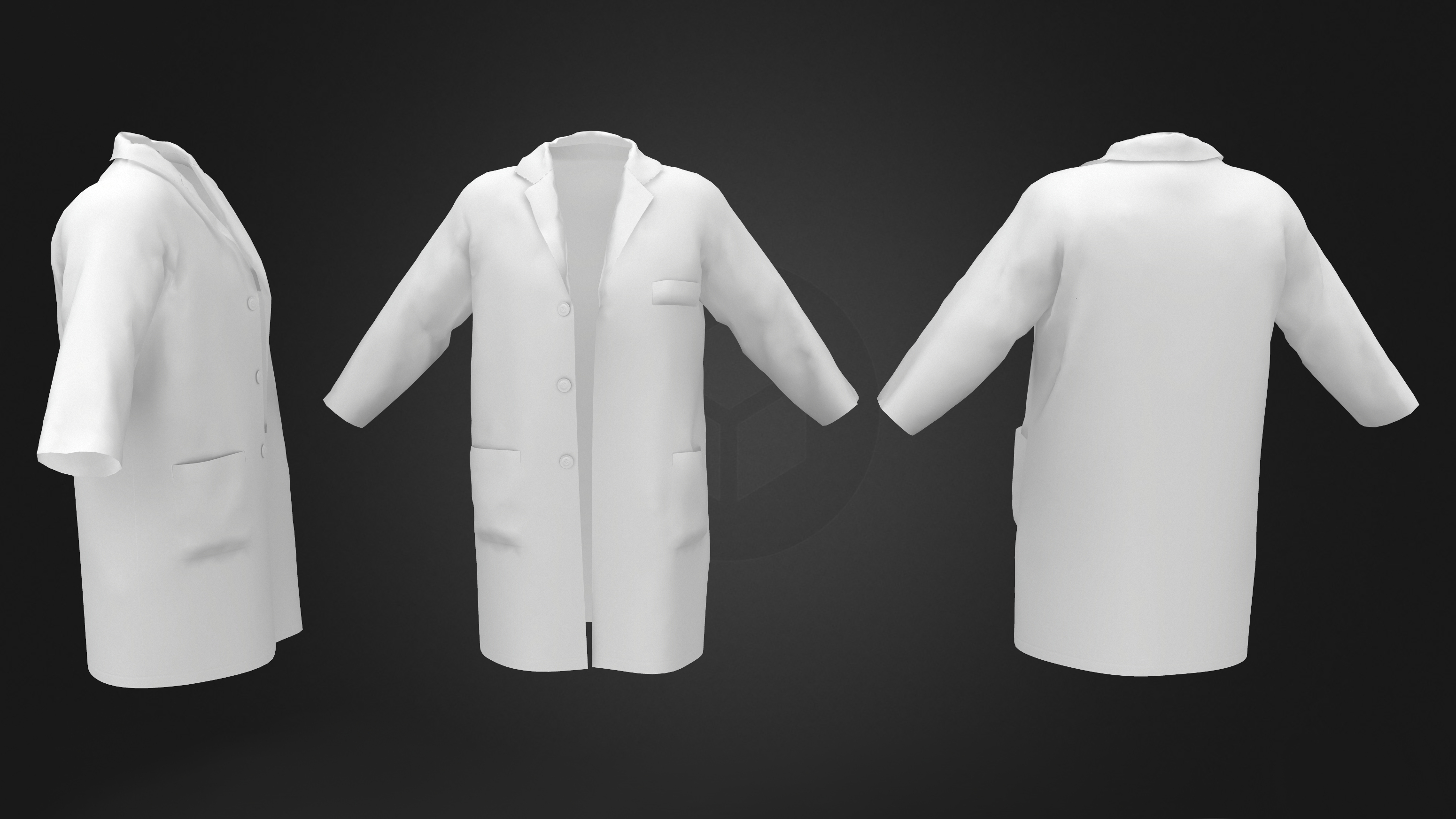 Male Lab Coat 3D model - TurboSquid 1819747