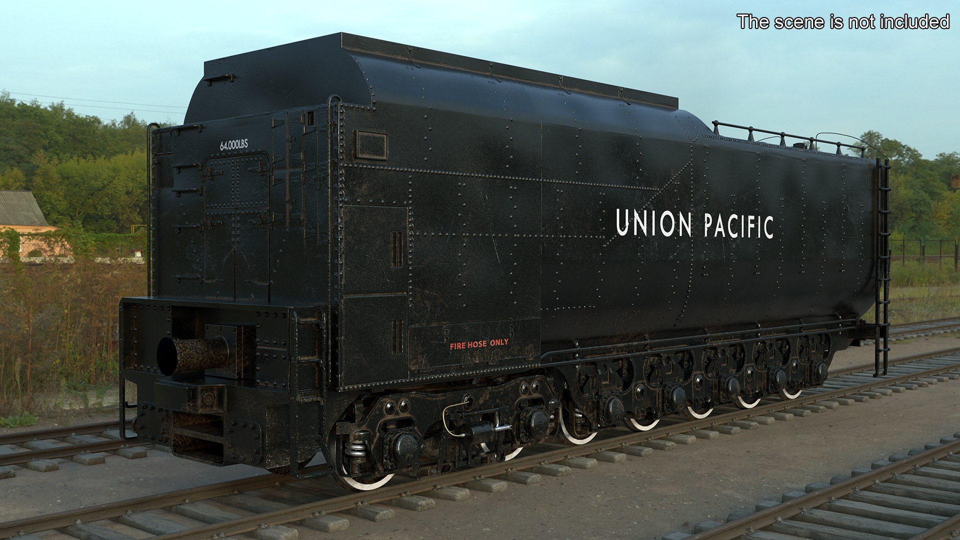 3D Model Trailed Tender For Locomotive Rigged - TurboSquid 2280293