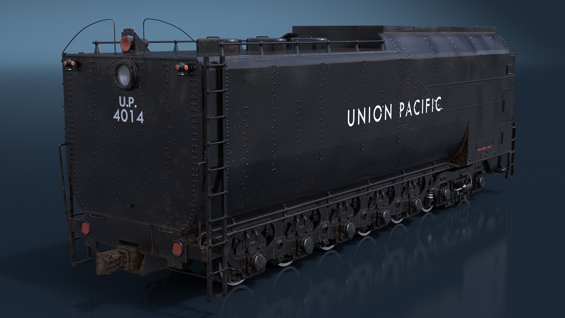 3D Model Trailed Tender For Locomotive Rigged - TurboSquid 2280293