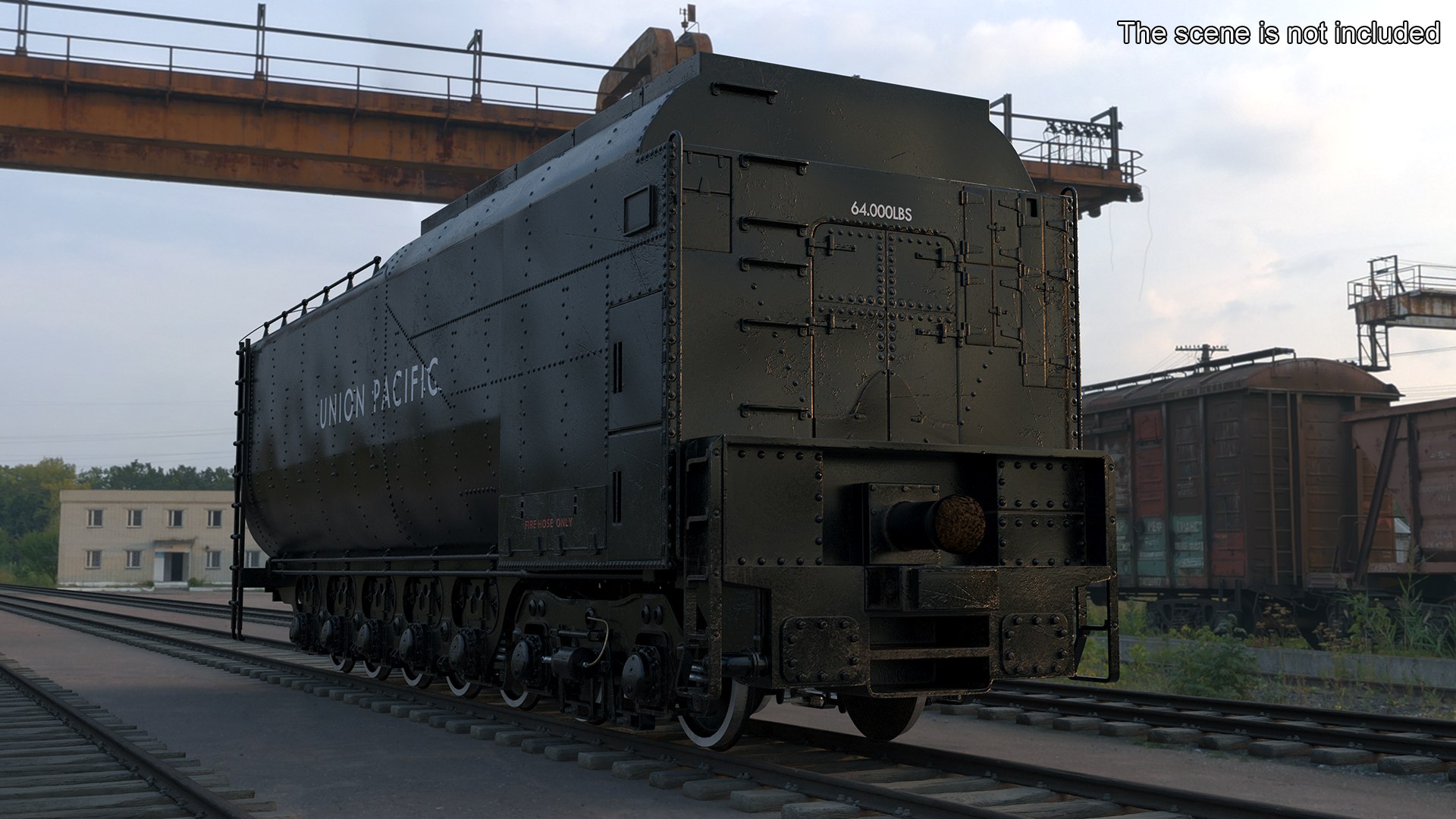 3D Model Trailed Tender For Locomotive Rigged - TurboSquid 2280293