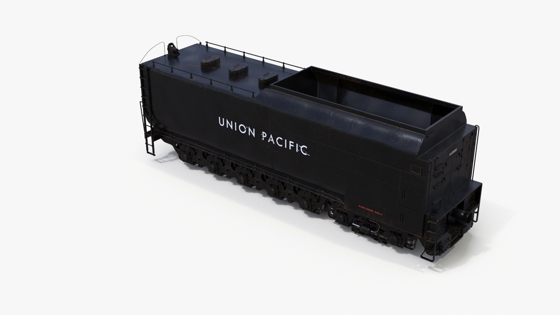 3D Model Trailed Tender For Locomotive Rigged - TurboSquid 2280293