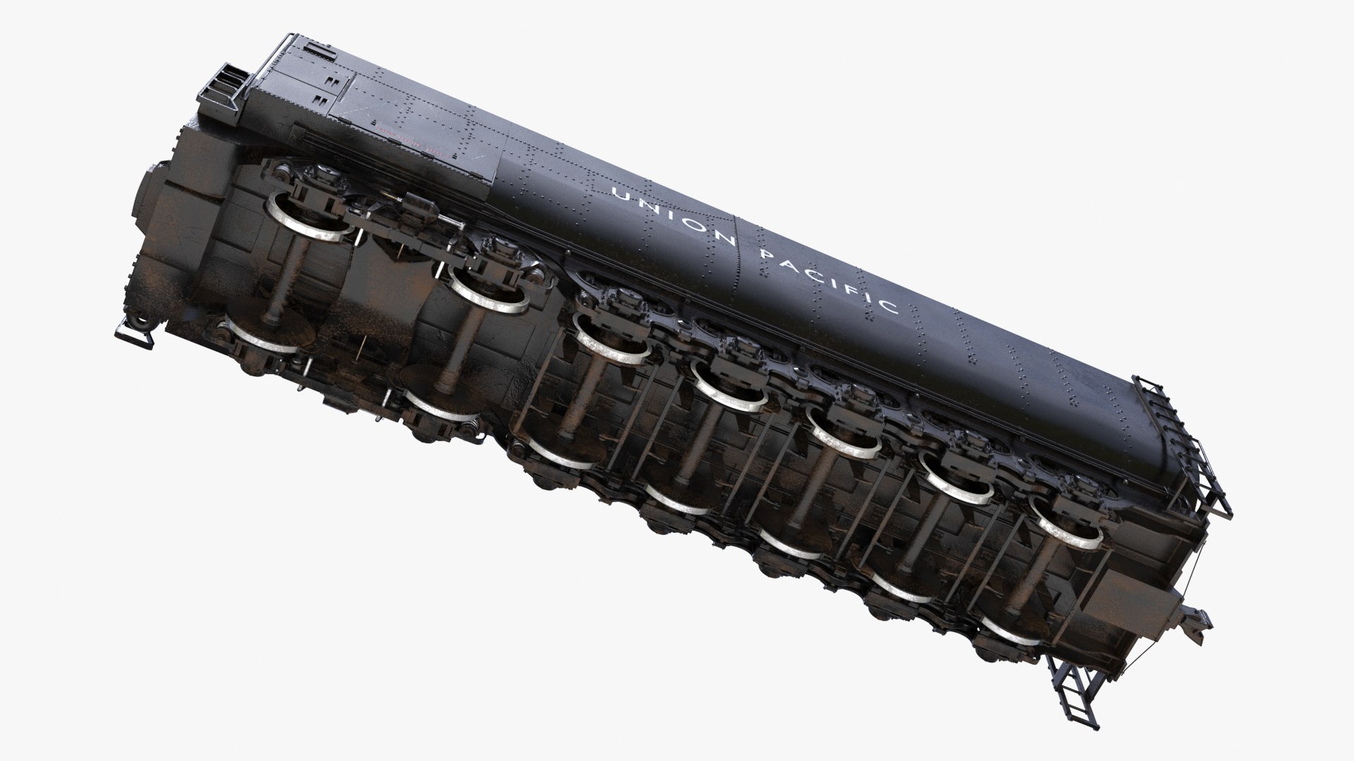 3D Model Trailed Tender For Locomotive Rigged - TurboSquid 2280293