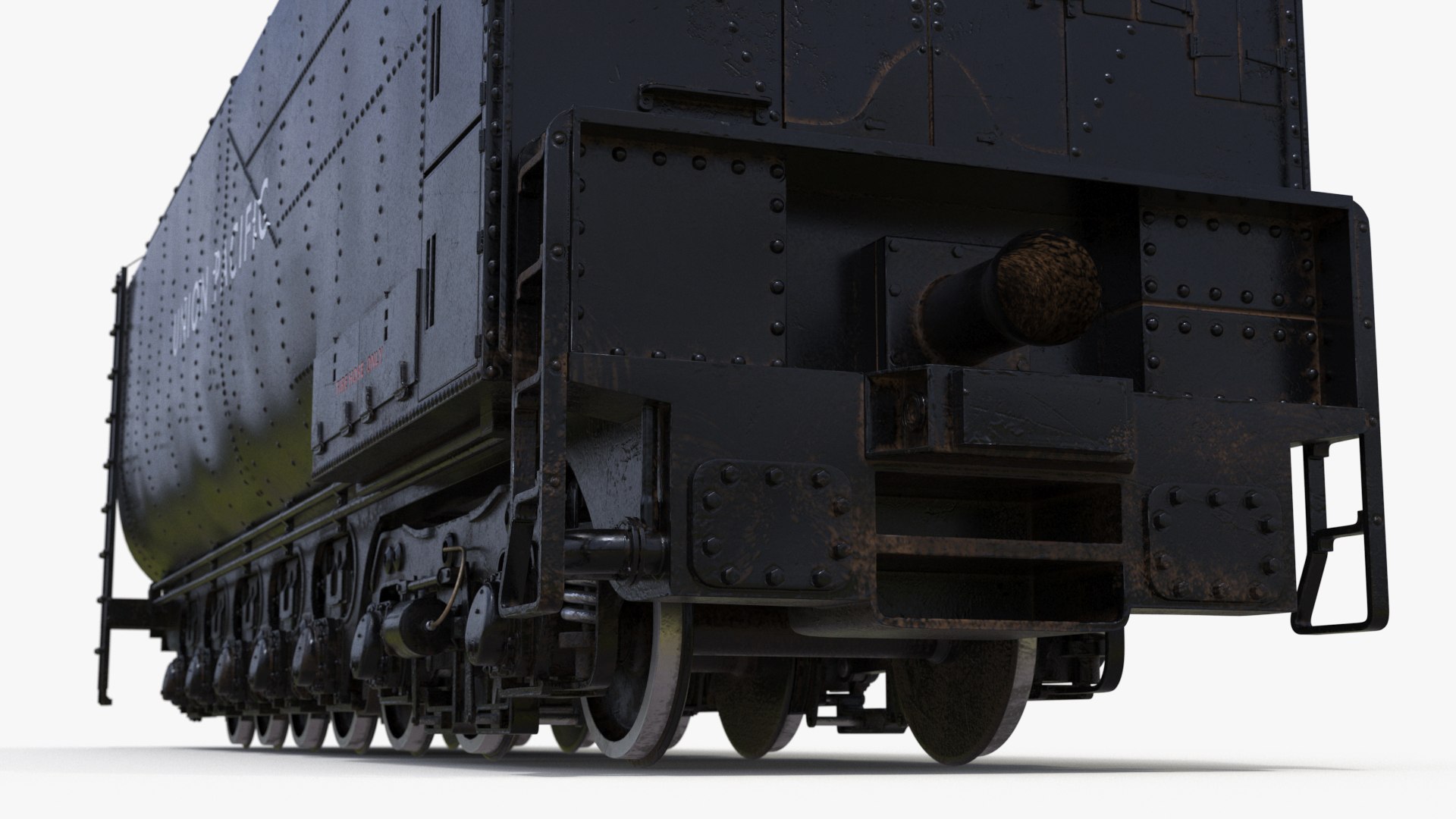 3D Model Trailed Tender For Locomotive Rigged - TurboSquid 2280293