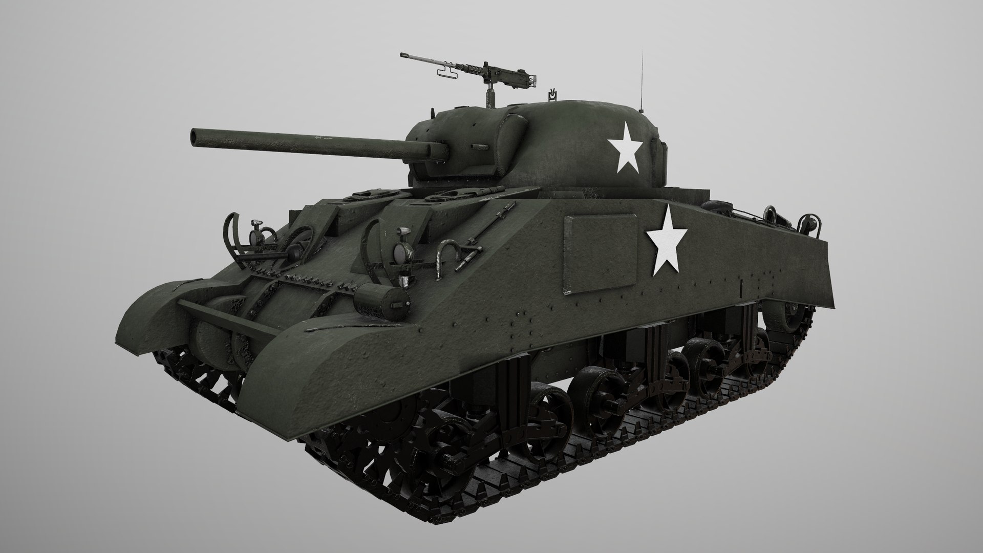 M4 Sherman Tank 3D Model - TurboSquid 1585953