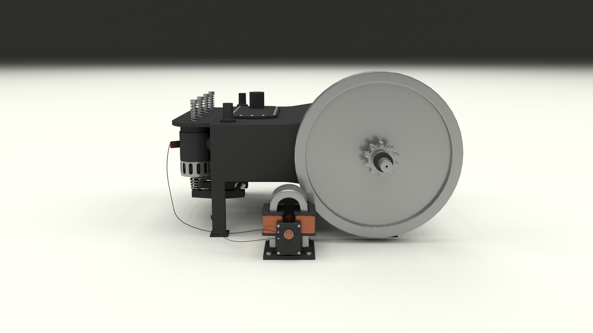 wright flyer engine 3d obj