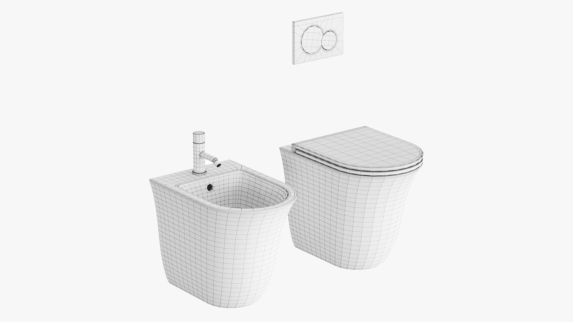 3D Model GSG Ceramic Design Flut WC - TurboSquid 2300131