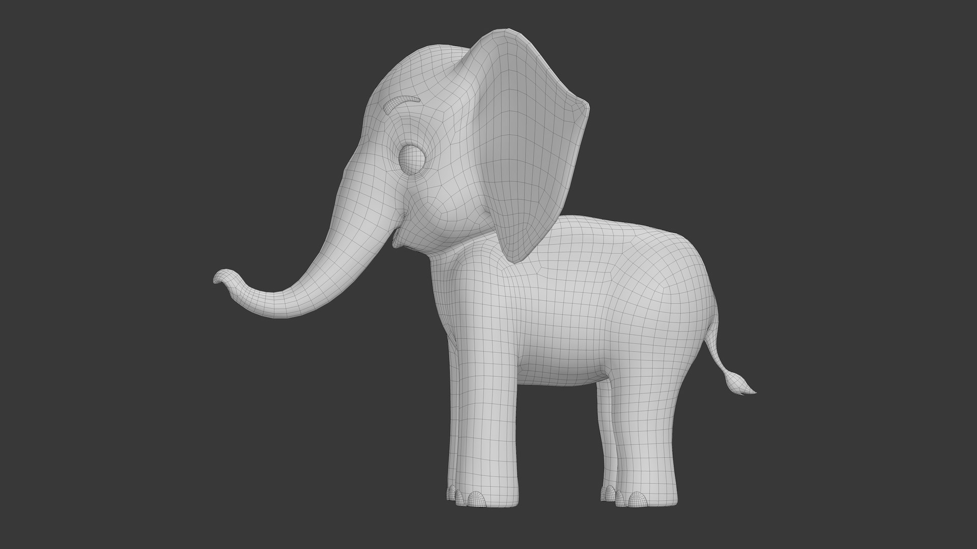 Cute Elephant Cartoon Character 3D Model - TurboSquid 2183764