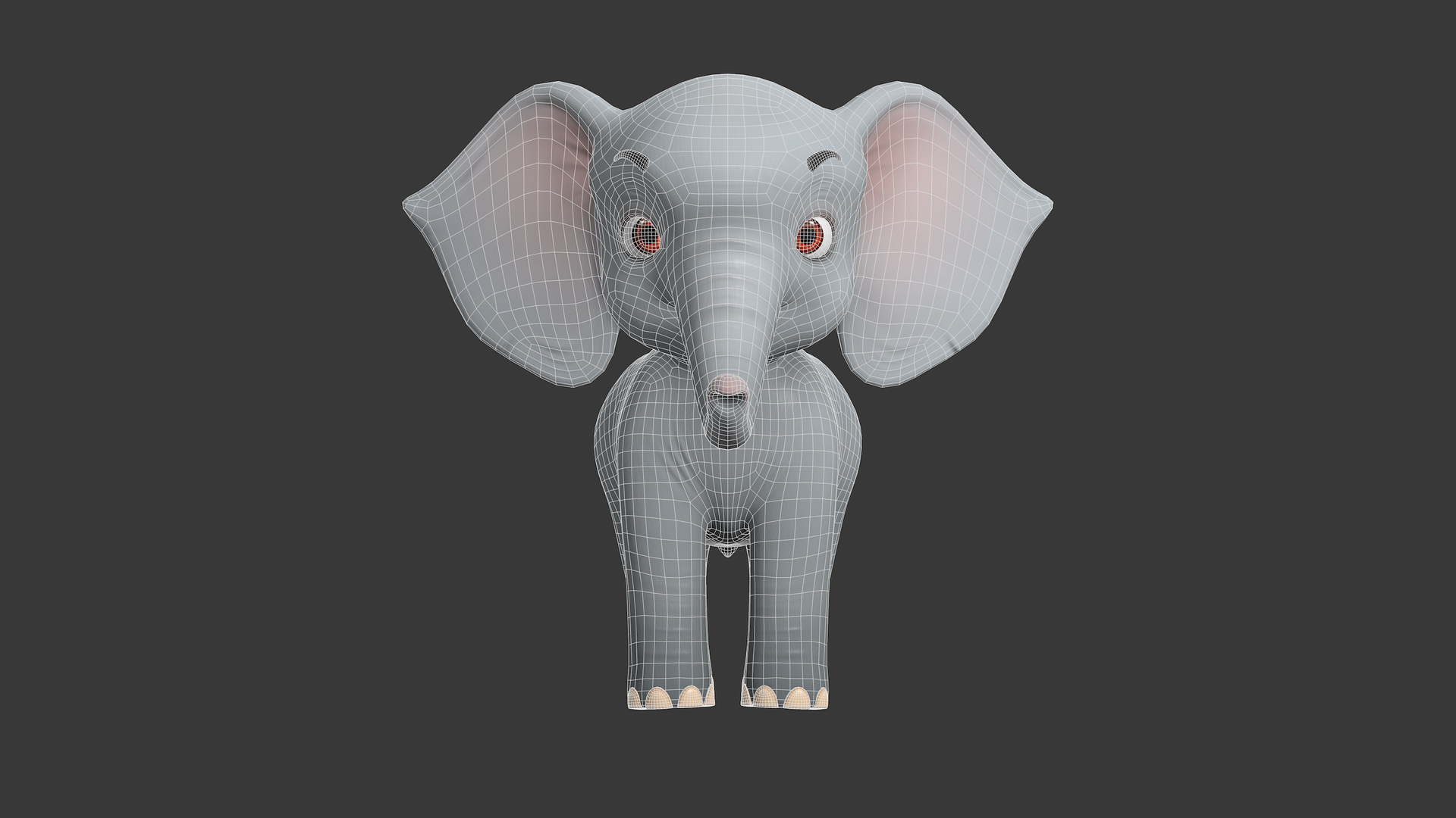 Cute Elephant Cartoon Character 3D Model - TurboSquid 2183764