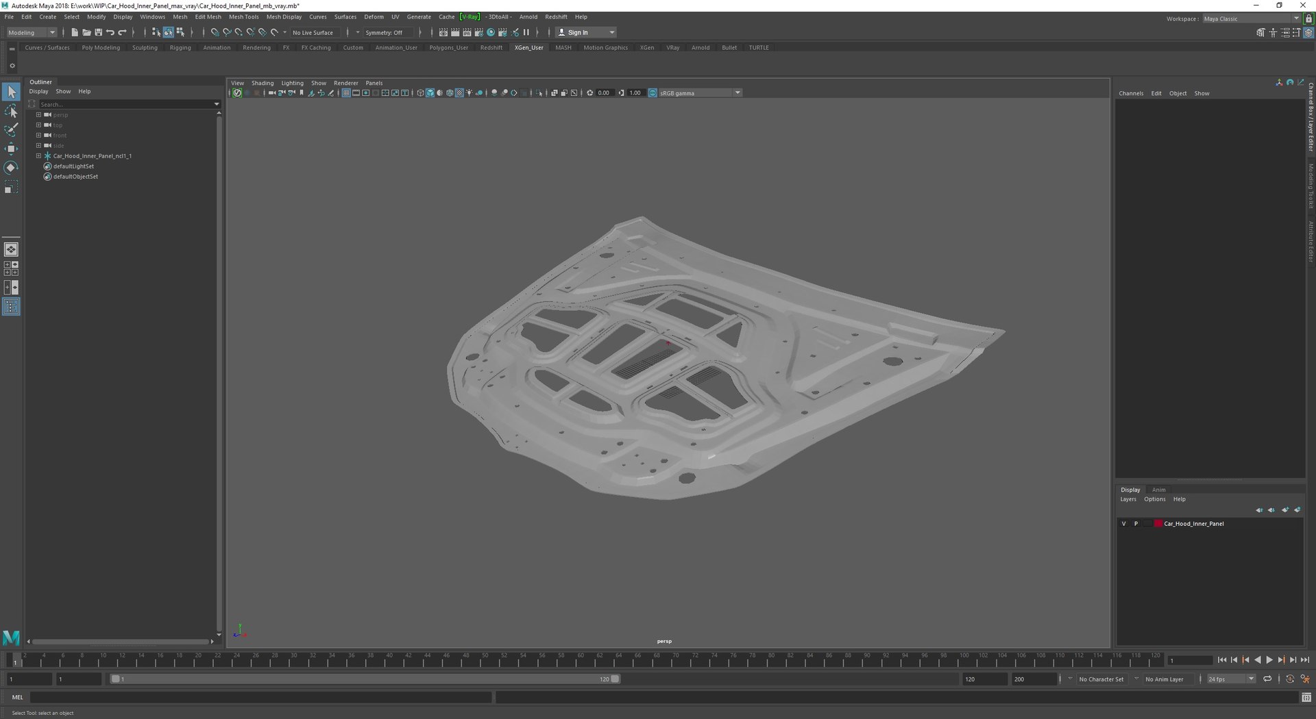 Car Hood Inner Panel 3D - TurboSquid 2368986
