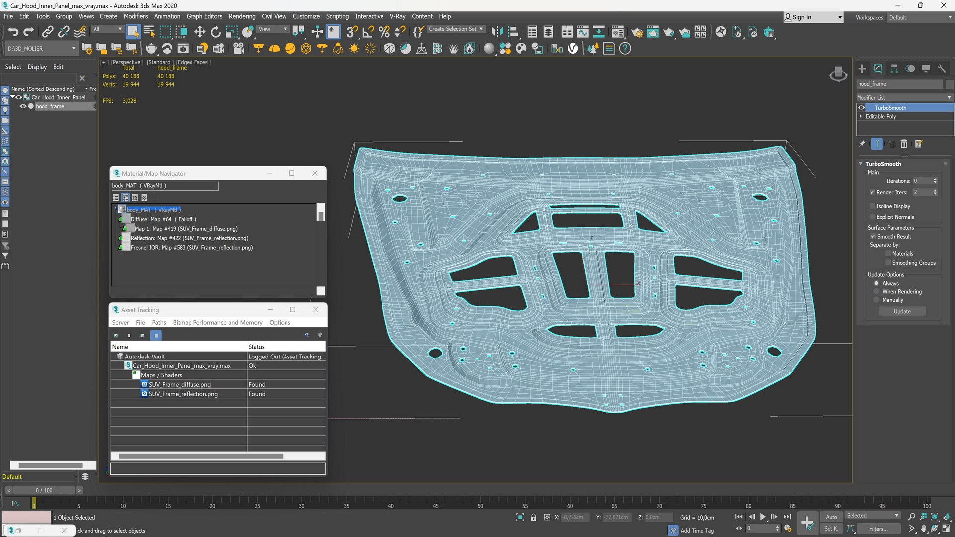Car Hood Inner Panel 3D - TurboSquid 2368986