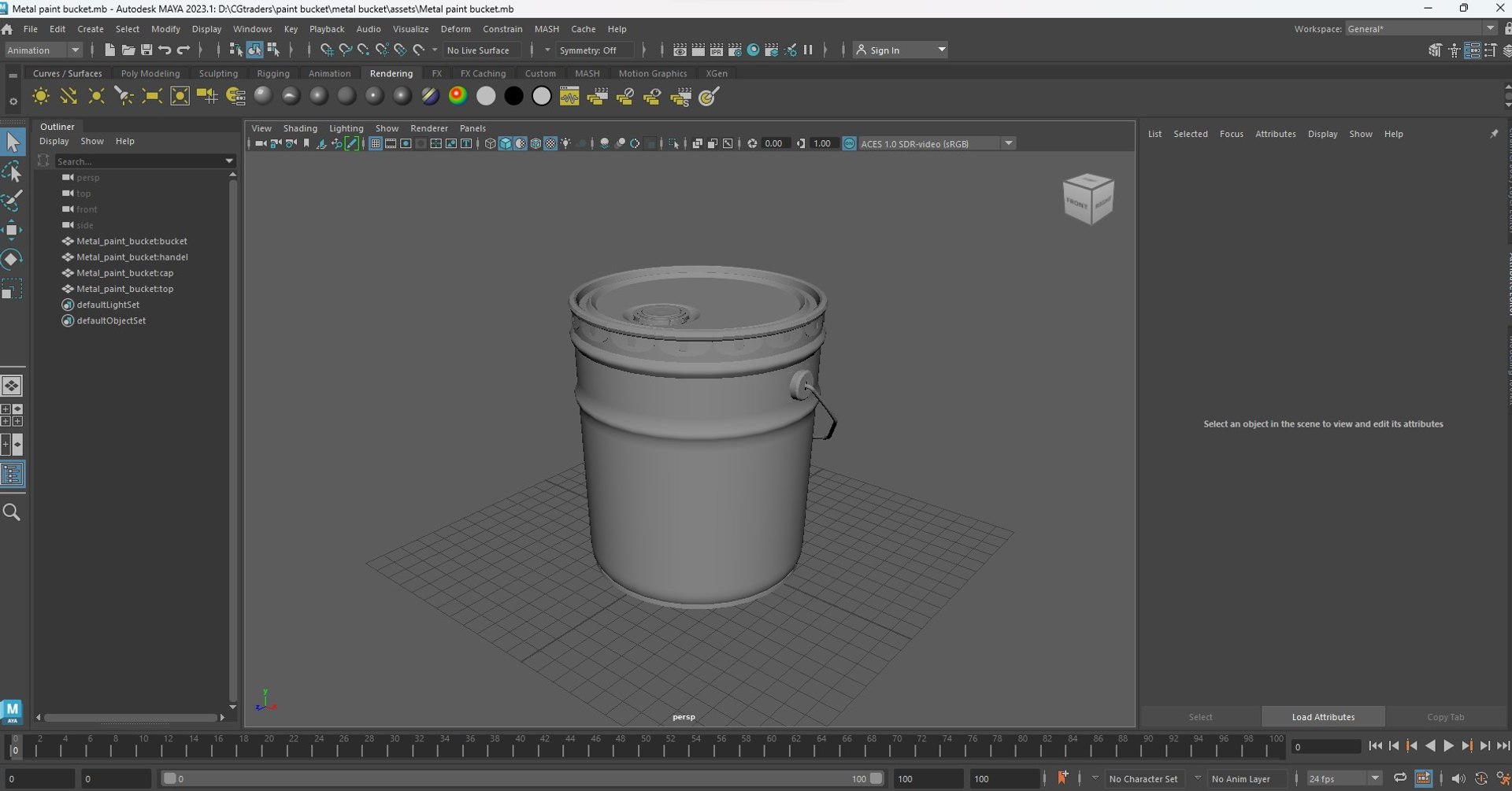 Metal Paint Bucket Model - TurboSquid 2013761