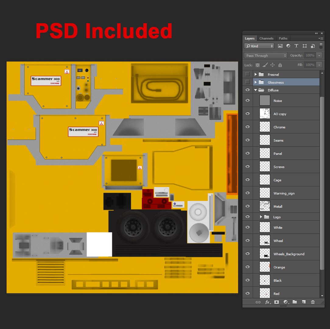 powervamp scammer 300 ground 3d model