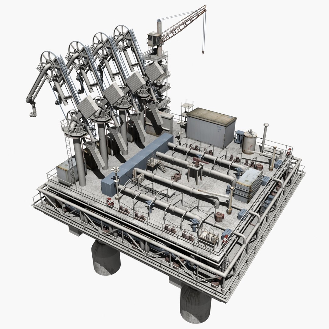 gas platform 3d model