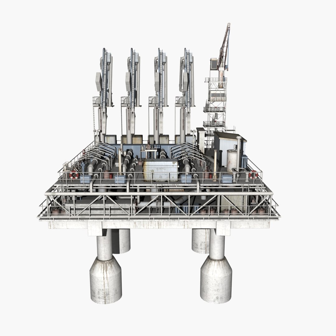 gas platform 3d model