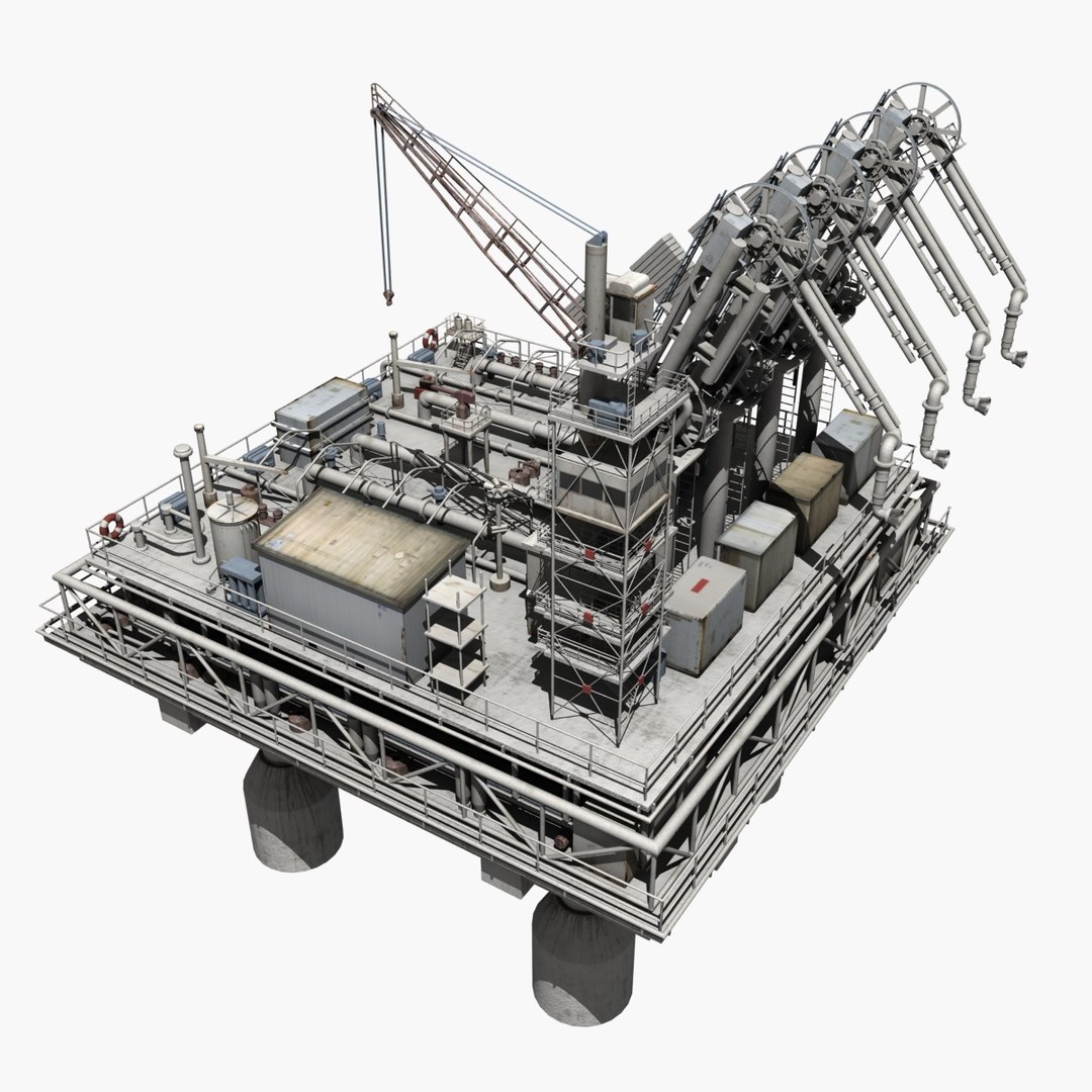 gas platform 3d model