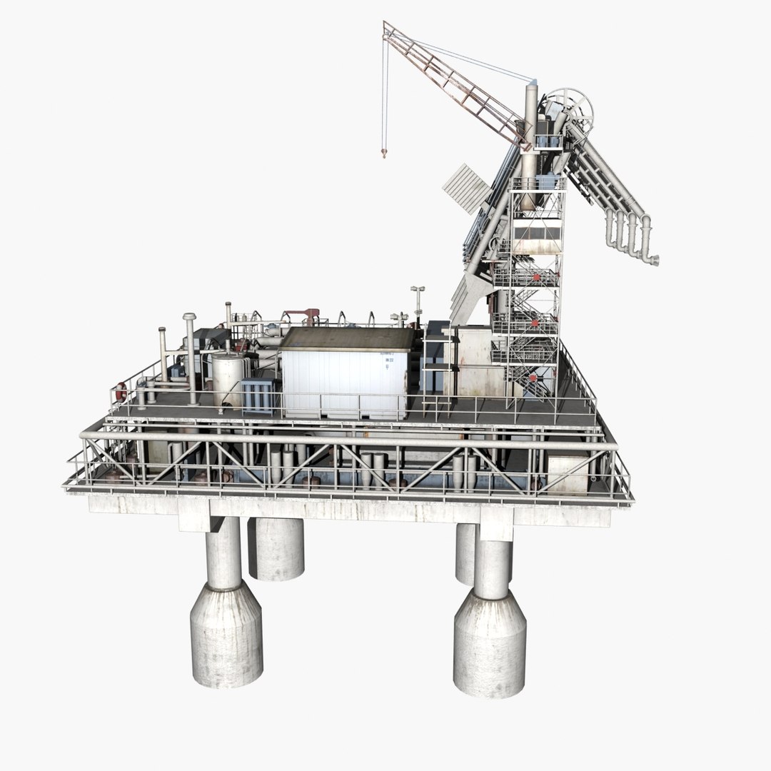 gas platform 3d model