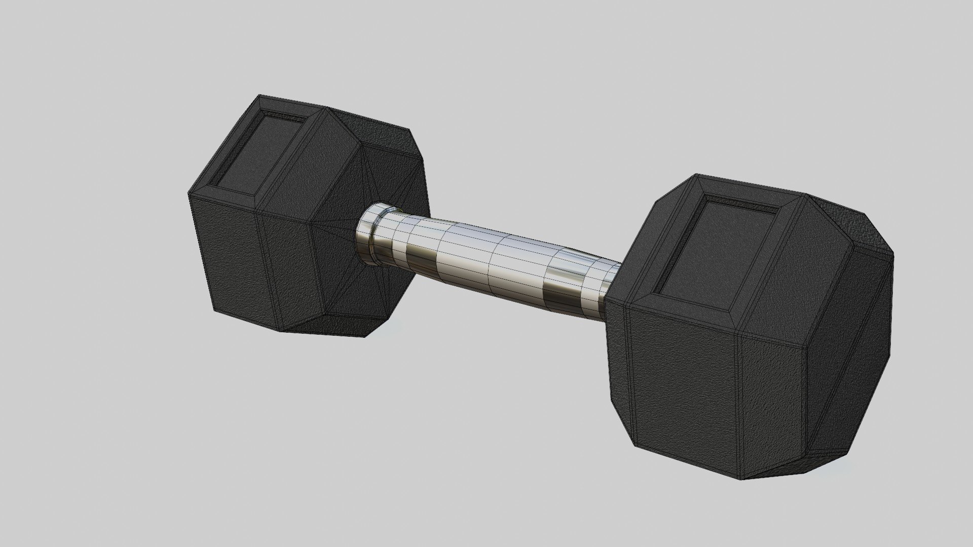 Hexagonal dumbbell 3D - TurboSquid 2132972
